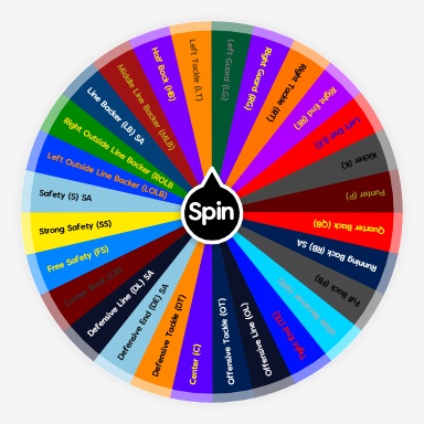 NFL Positions | Spin the Wheel - Random Picker