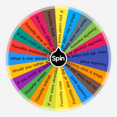 Random Get To Know You Questions | Spin the Wheel - Random Picker