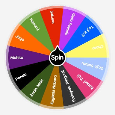 Jujutsu Kaisen characters | Spin the Wheel - Random Picker