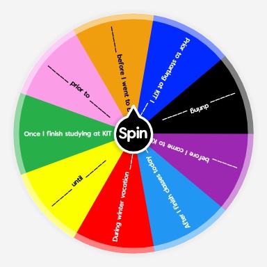 Time Prepositions - Complete the sentences | Spin the Wheel - Random Picker