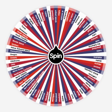 United States of America and Canada states (A - Z) | Spin the Wheel ...