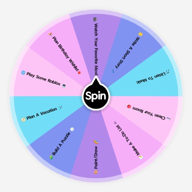 When You're Bored... | Spin the Wheel - Random Picker