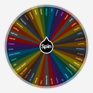 Races Dnd | Spin the Wheel - Random Picker