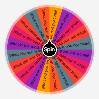Sum up the year | Spin the Wheel - Random Picker