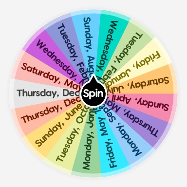 Say the dates 🗓 | Spin the Wheel - Random Picker