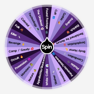 Horror Genres | Spin The Wheel - Random Picker