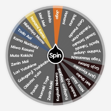 Jujutsu Kaisen characters | Spin the Wheel - Random Picker