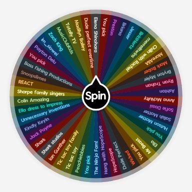 Youtubers to watch | Spin the Wheel - Random Picker