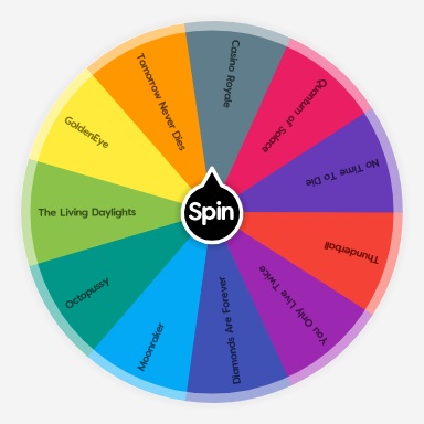 James Bond: 007 Movies | Spin the Wheel - Random Picker