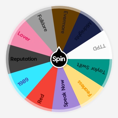 Taylor Swift albums | Spin the Wheel - Random Picker
