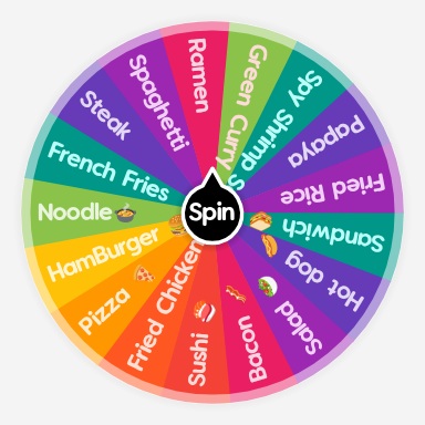 Copy of What to eat? (example) | Spin the Wheel - Random Picker