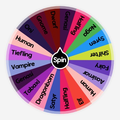 DnD Races for AI Gen | Spin the Wheel - Random Picker