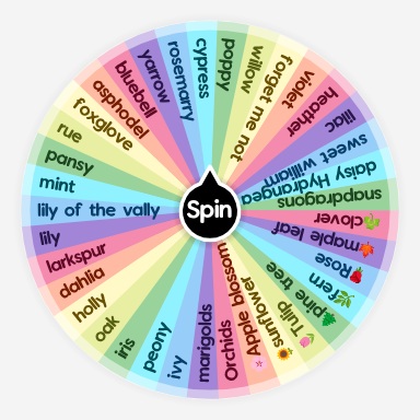 plants, leaf, trees & flowers 🌸 | Spin the Wheel - Random Picker