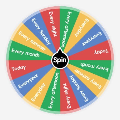 Time Expressions | Spin the Wheel - Random Picker