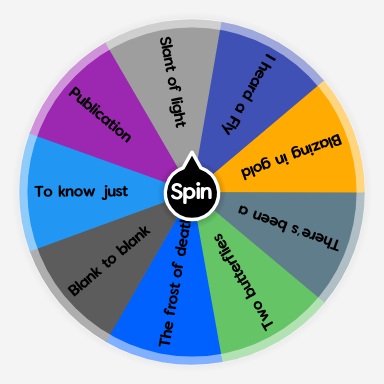 Poem Picker | Spin the Wheel - Random Picker
