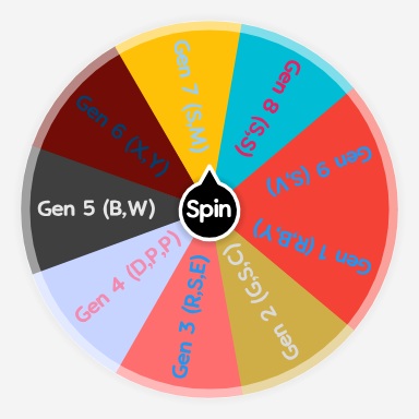 Pokémon Generation Picker | Spin the Wheel - Random Picker
