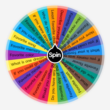 Random Get To Know You Questions | Spin the Wheel - Random Picker