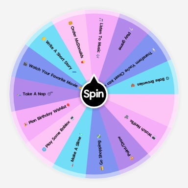 When You're Bored... | Spin the Wheel - Random Picker