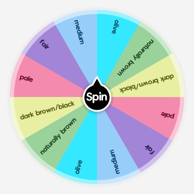 skin colour | Spin The Wheel · Random Picker