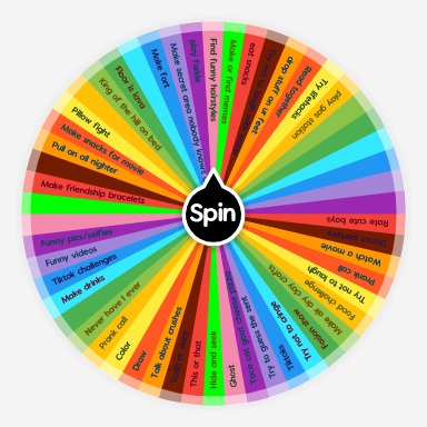 🥴WHAT TO DO AT A SLEEPOVER | Spin the Wheel - Random Picker