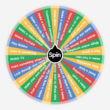 !!Things to do when bored!! | Spin the Wheel - Random Picker
