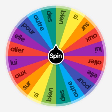 Mots fréquents B | Spin the Wheel - Random Picker