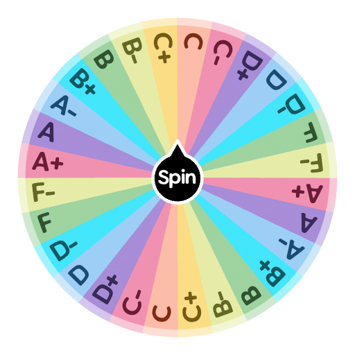 Ur grades for school 🎒📚(letters 🔠) | Spin the Wheel - Random Picker