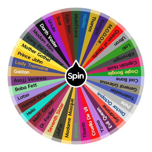 Villainous Characters | Spin the Wheel - Random Picker