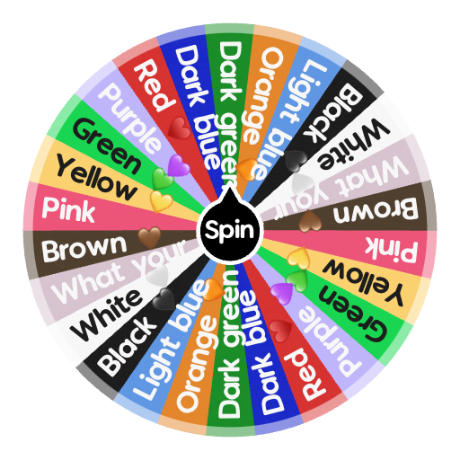 What color your crush will wear | Spin the Wheel - Random Picker