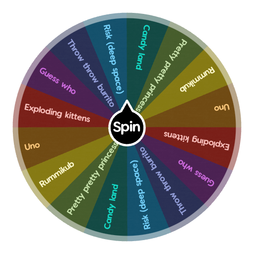 What game to play (not video games) | Spin The Wheel - Random Picker