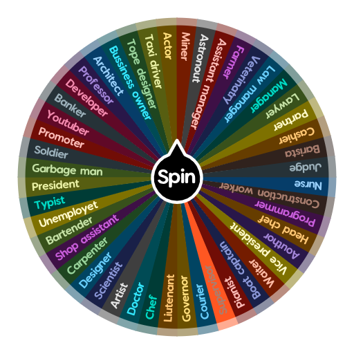 What job do you want?(example and real) | Spin The Wheel App