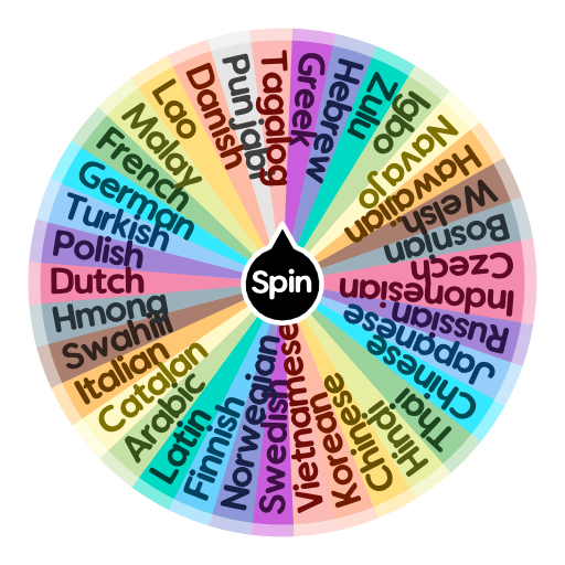 What Language Should I Study | Spin the Wheel - Random Picker