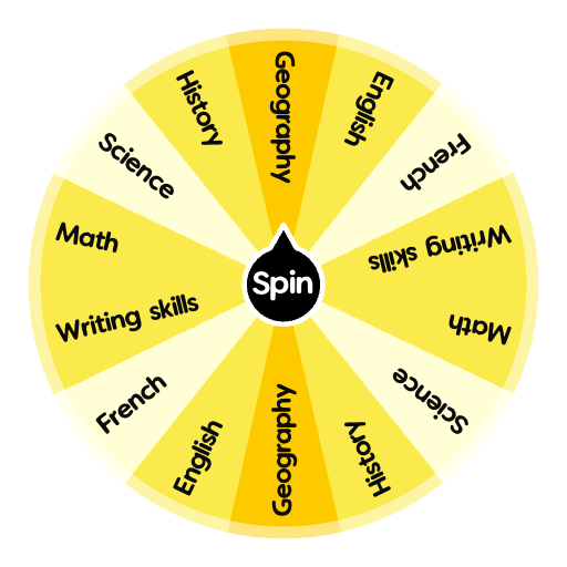 What school homework to do | Spin the Wheel - Random Picker