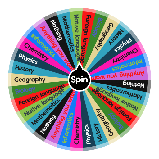 What should you study? | Spin the Wheel - Random Picker