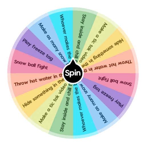 What to do in a snow day | Spin the Wheel - Random Picker
