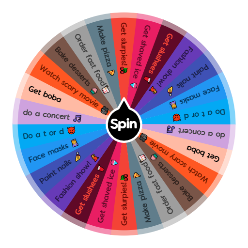 What to do on sleepovers | Spin the Wheel - Random Picker