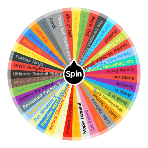 What to play on roblox? | Spin the Wheel - Random Picker