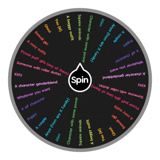 What to sketch (your style) | Spin the Wheel - Random Picker