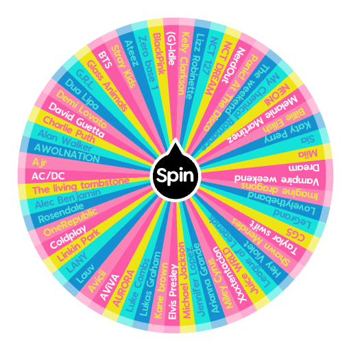 Wheel of song artists and bands | Spin the Wheel - Random Picker