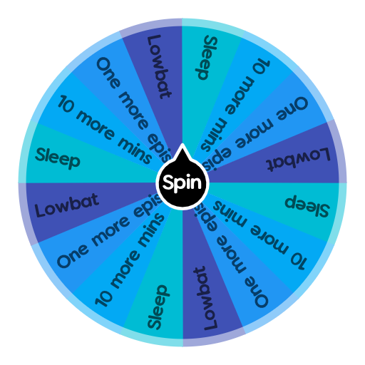 When to sleep | Spin the Wheel - Random Picker