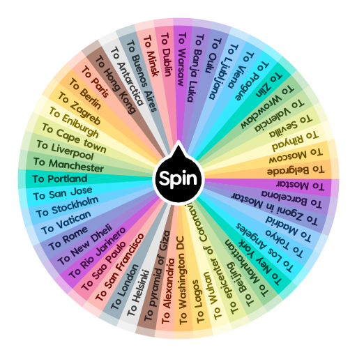 Where to travel? 50 examples | Spin the Wheel - Random Picker