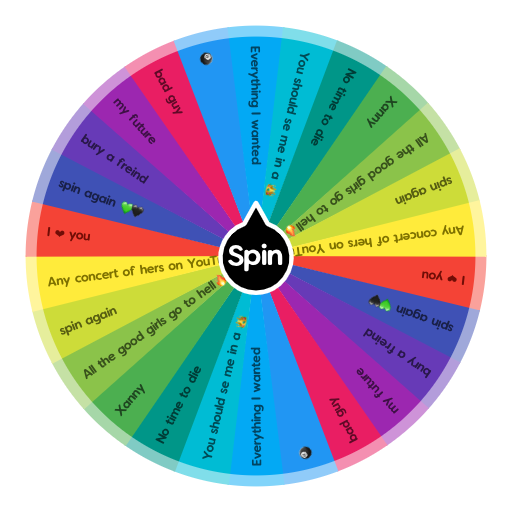 Which Billie song to listen to | Spin the Wheel - Random Picker