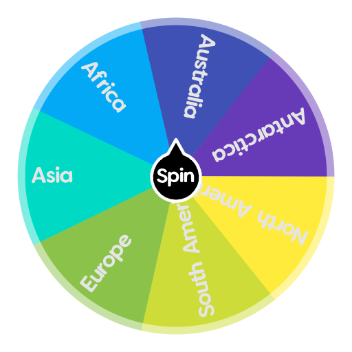 Which continent do you live in? | Spin the Wheel - Random Picker