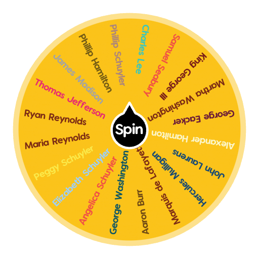 Which Hamilton character are you? | Spin the Wheel - Random Picker