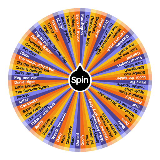 Which kid show character/series are you? | Spin the Wheel - Random Picker