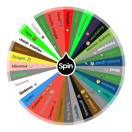 Which monster are you? 🧟‍♂️ 👹 🔪 | Spin the Wheel - Random Picker