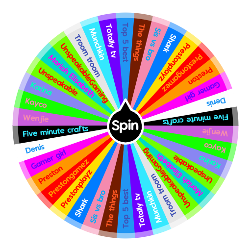 Which youtuber should I watch | Spin the Wheel - Random Picker