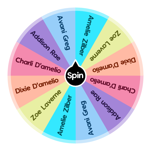 Who tiktoker are you? | Spin the Wheel - Random Picker