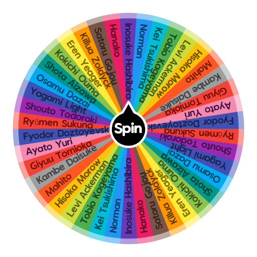 Who To Draw (MALE ANIME VERSION) | Spin the Wheel - Random Picker
