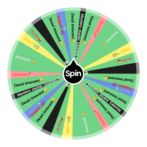 Who will you be in murder mystery 2?🎭🔫😈 | Spin the Wheel - Random Picker